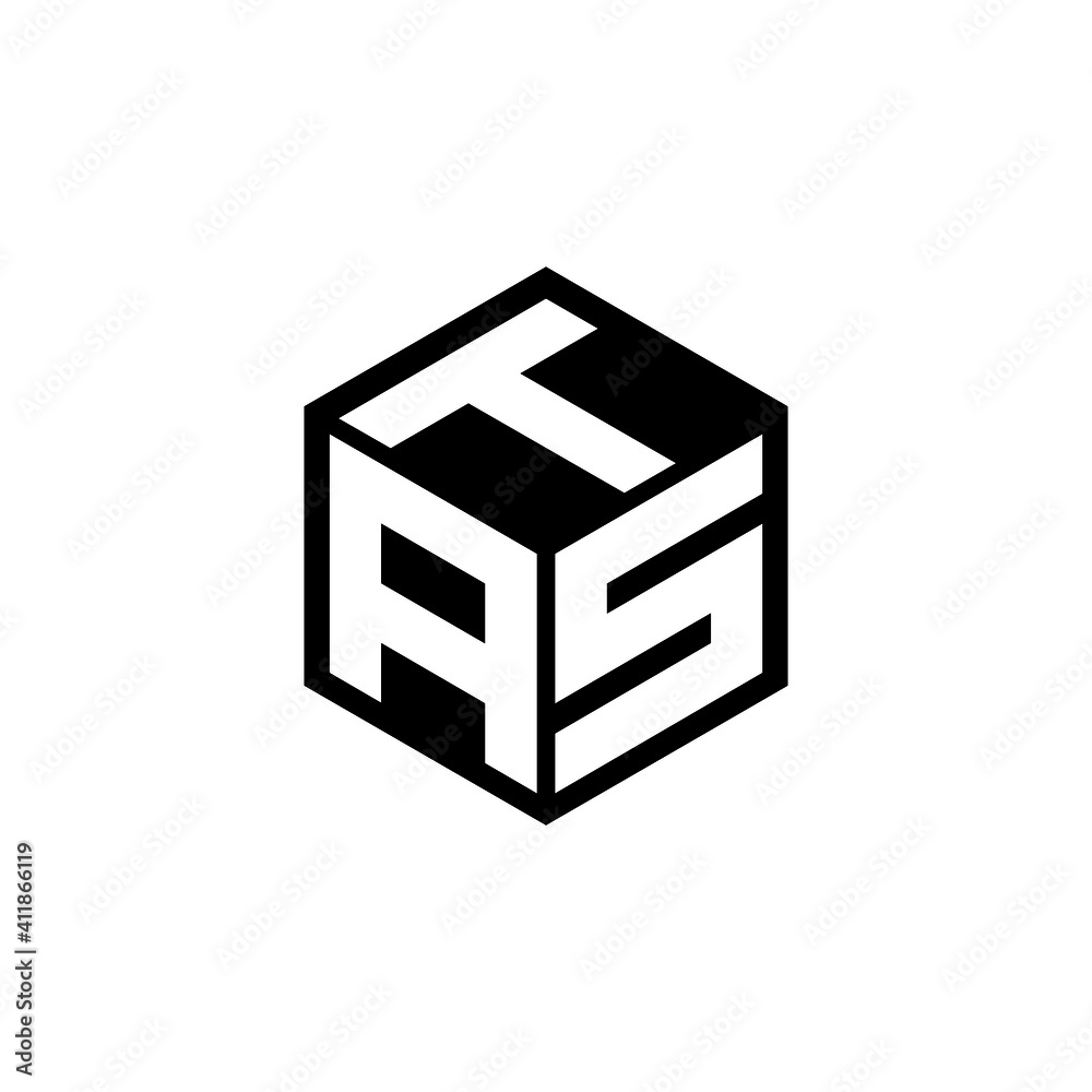 AST letter logo design with white background in illustrator, cube logo ...