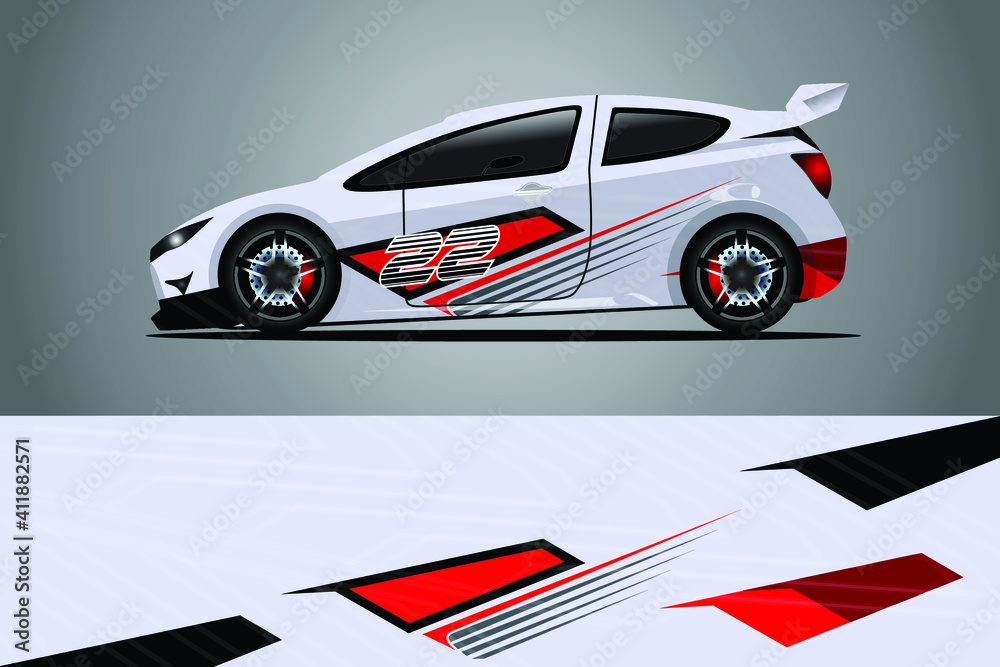 Racing Car decal wrap design. Graphic abstract livery designs for ...