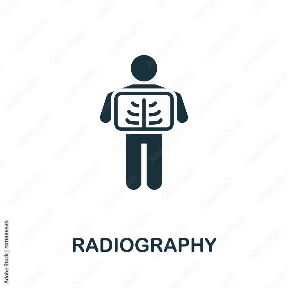 Radiography icon. Simple element from medical services collection ...