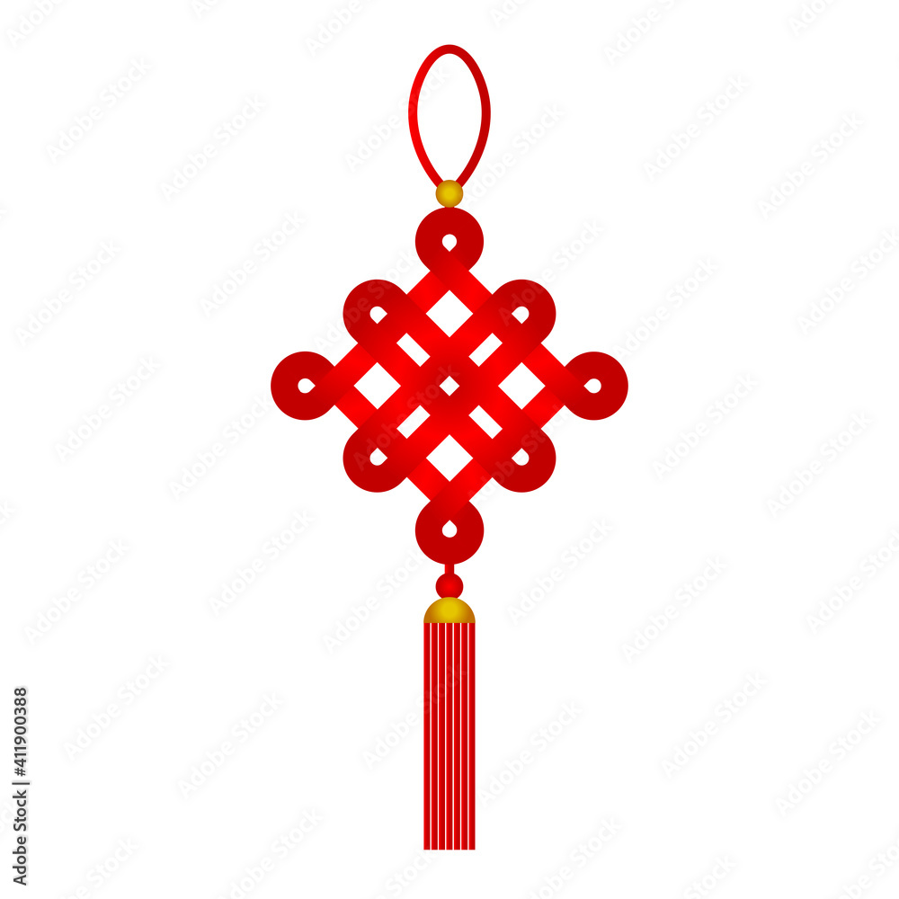 Chinese knot (symbol of good luck) vector design, The traditional ...