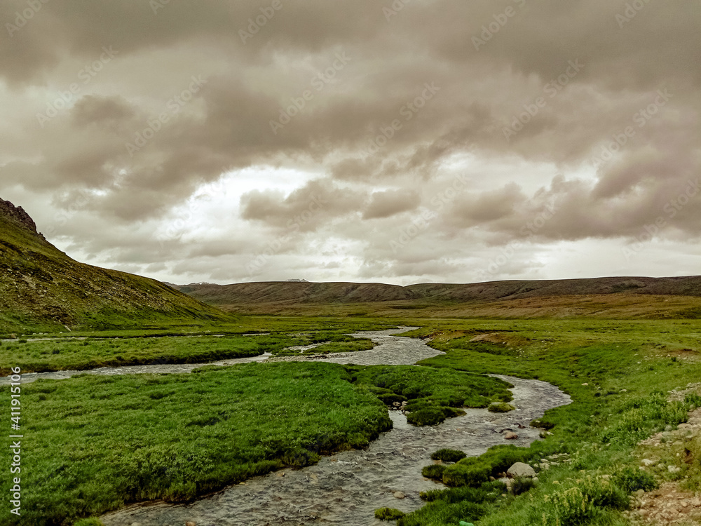 River e Deosai National Park Skardu landscape Stock Photo | Adobe Stock