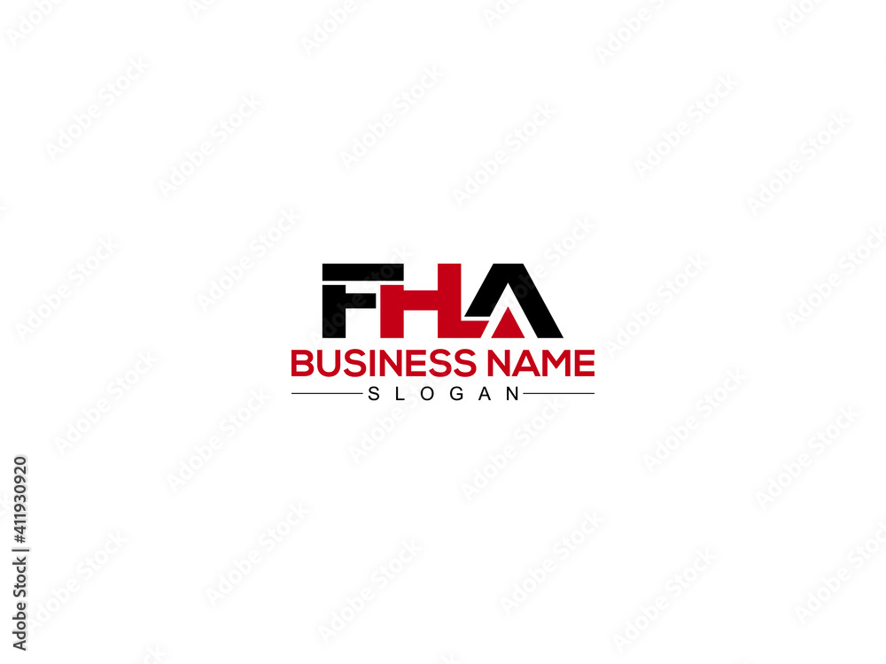 FHA Logo image design for all kind of use Stock Vector | Adobe Stock