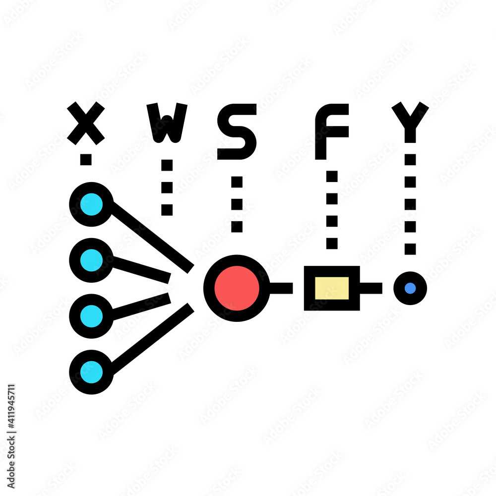 mathematical model neural network color icon vector. mathematical model ...