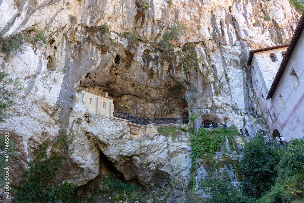 Covadonga, Spain - September 4, 2020: The Holy Cave, place where Our ...