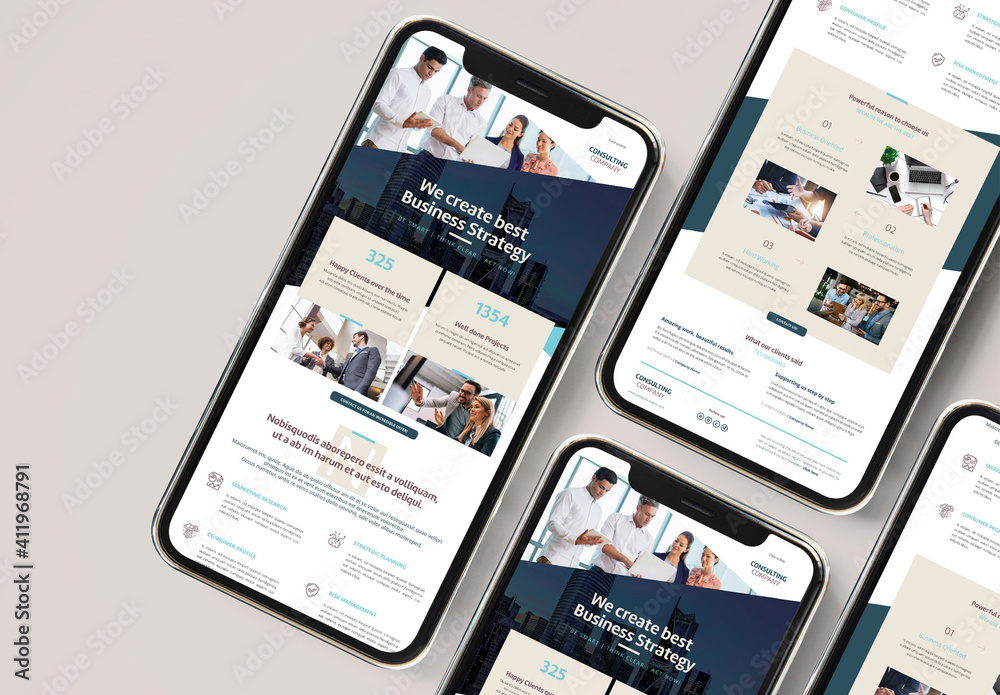 Business Promotion Email Newsletter with Blue Accents Stock Template ...