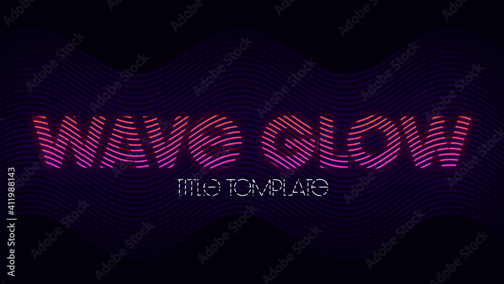 Wave Glow Title Template Stock Template | Adobe Stock