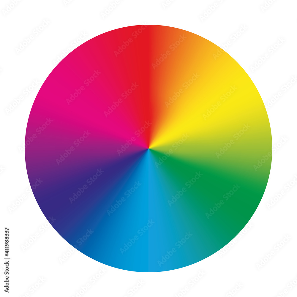 Vector color wheel. Colorful vector disc Stock Vector | Adobe Stock
