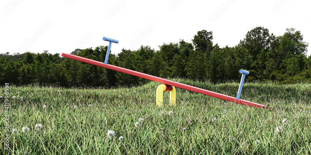 seesaw isolated on white background Stock Illustration | Adobe Stock