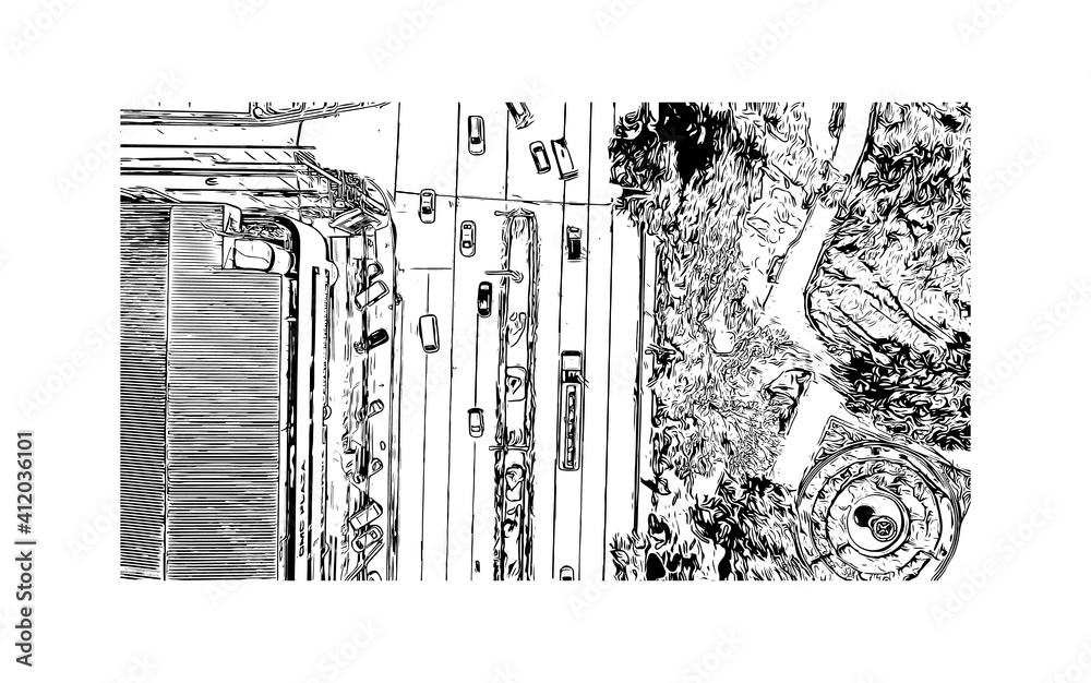 Building view with landmark of Cebu is the city in Philippines. Hand ...