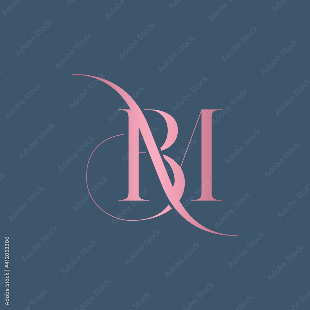 BM letter logo alphabet monogram icon symbol Stock Vector | Adobe Stock