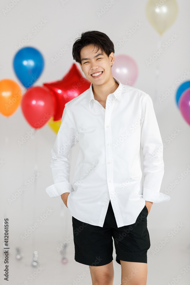 Half length shot portrait of a handsome good looking tomboy, a girl who ...