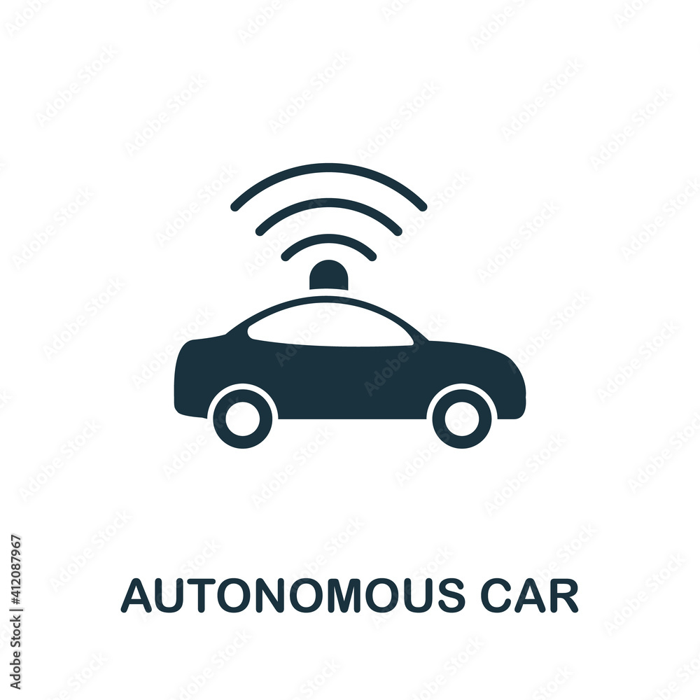 Autonomous Car icon. Simple element from technology collection. Filled ...