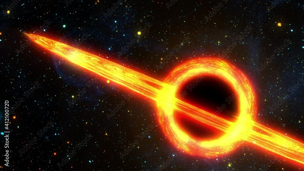 Video „Black hole rotation in deep space background animation 3D ...