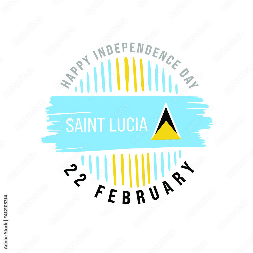 Saint Lucia Happy Independence day greeting card, banner, vector ...