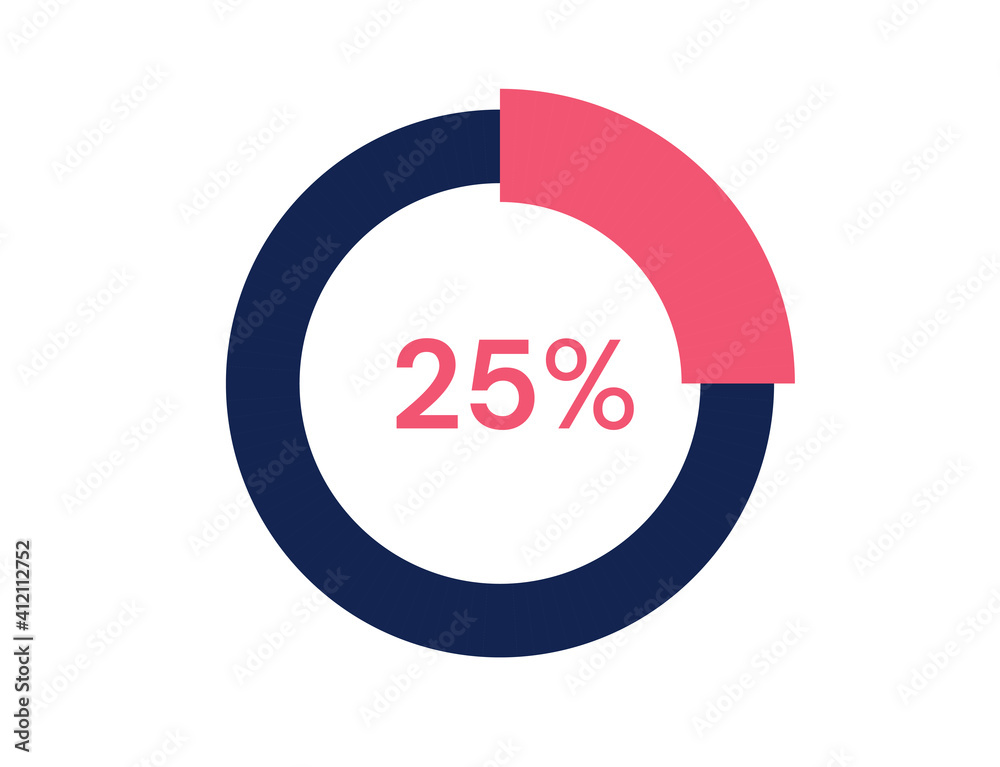 25% circle diagrams Infographics vector, 25 Percentage ready to use for ...