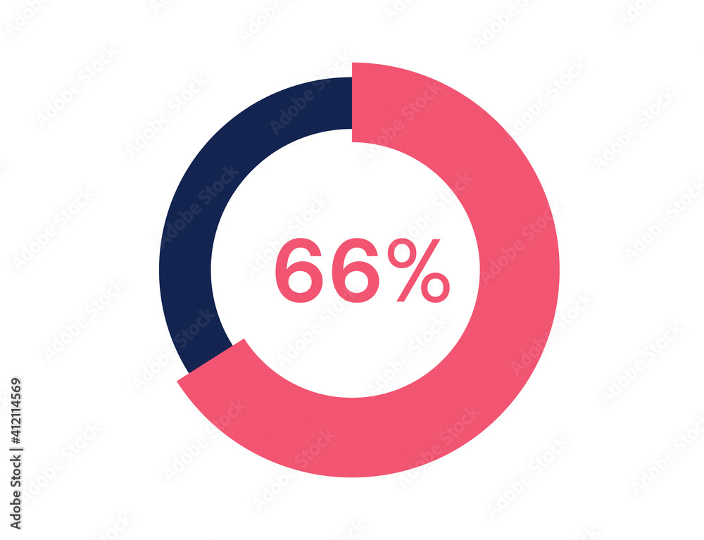 66% circle diagrams Infographics vector, 66 Percentage ready to use for ...