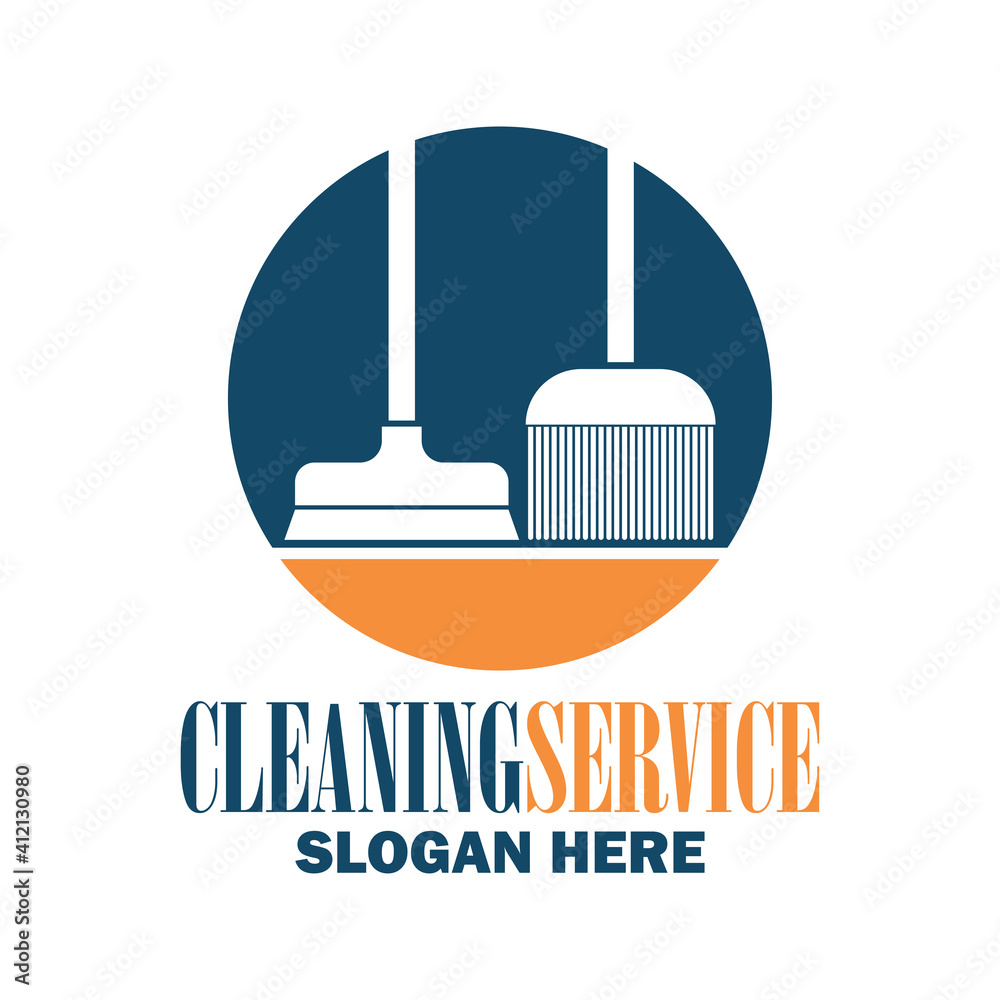 cleaning service logo with text space for your slogan tagline, vector ...