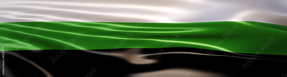 3D illustration of the Neutrois Pride Flag rendered in large wide ...