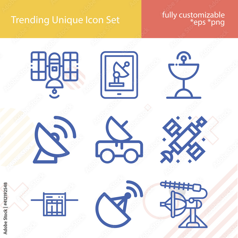 Simple set of solar panel related lineal icons. Stock Vector | Adobe Stock