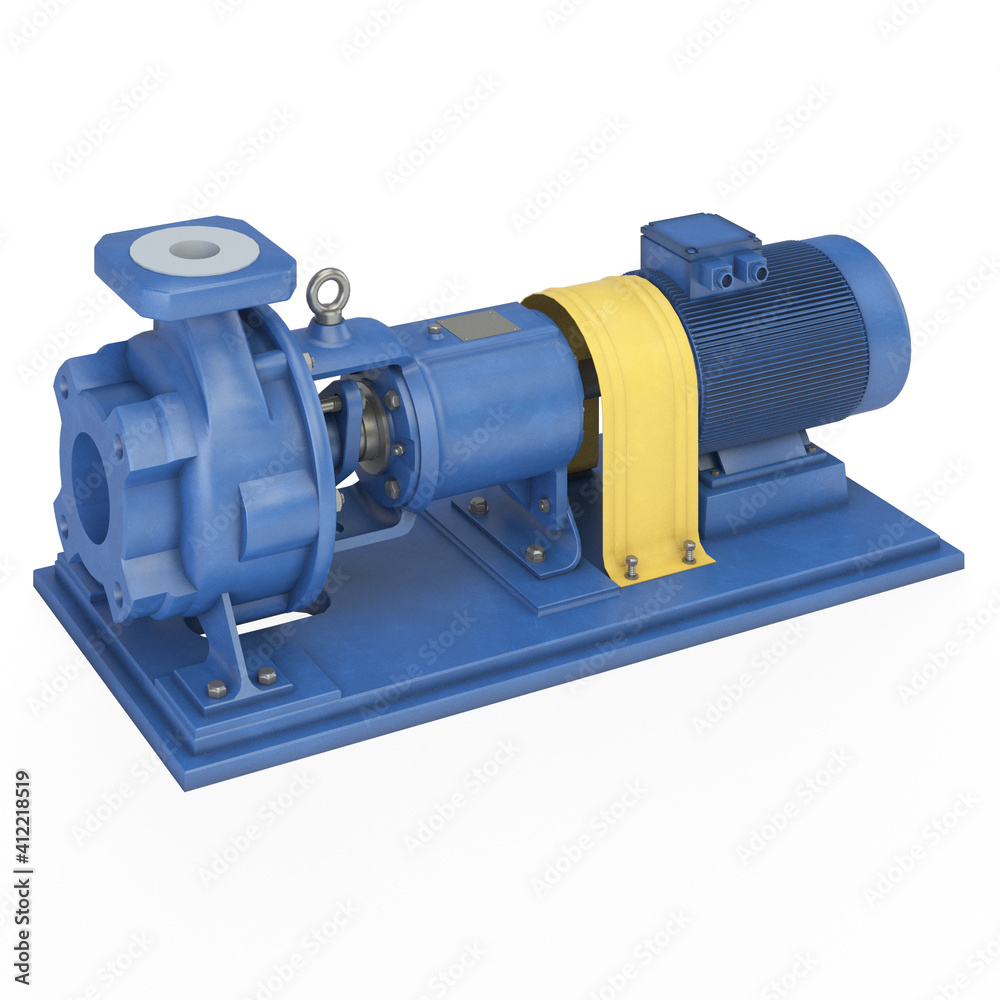 Centrifugal pump - 3d illustration isolated on white background Stock ...