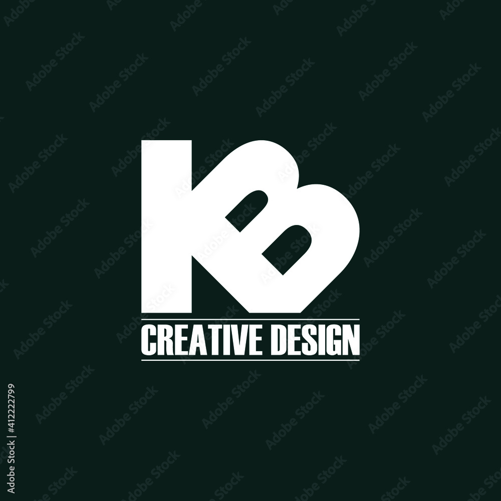 Letter KB simple logo design vector Stock Vector | Adobe Stock