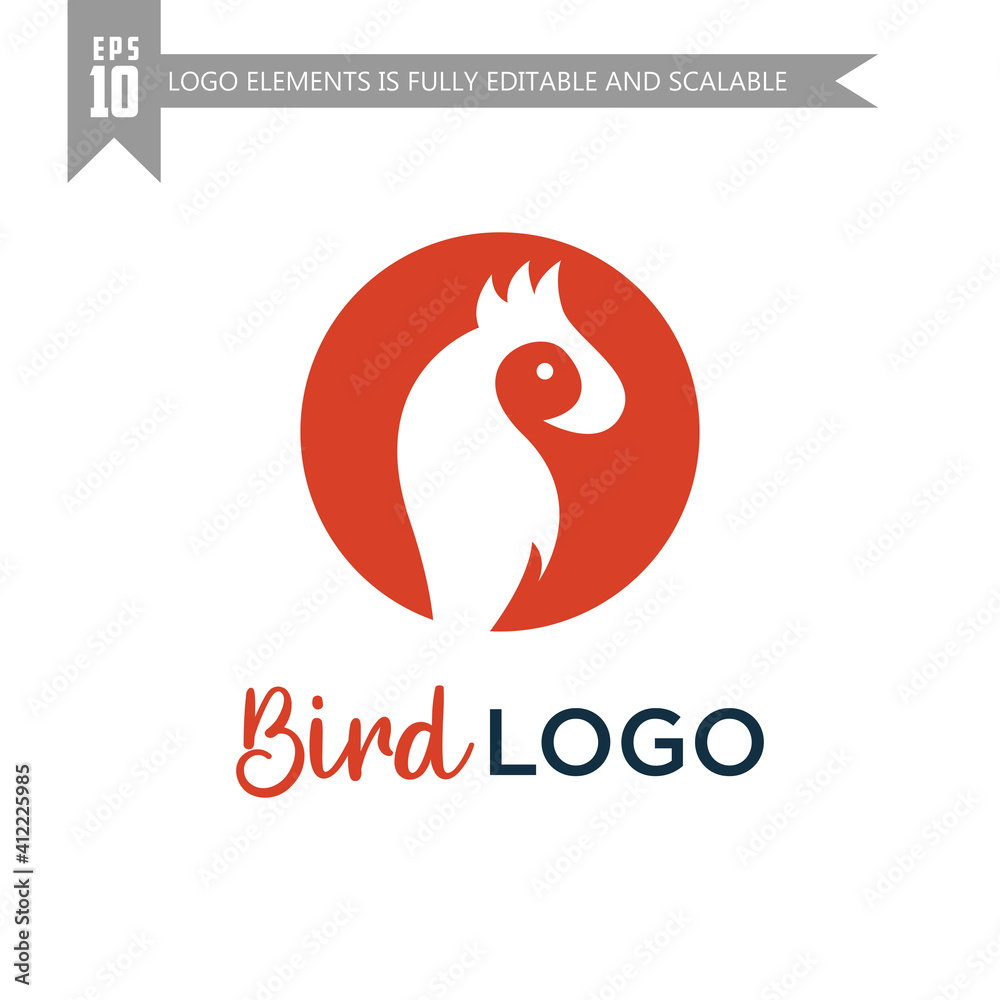 Bird silhouette logo vector illustration Stock Vector | Adobe Stock