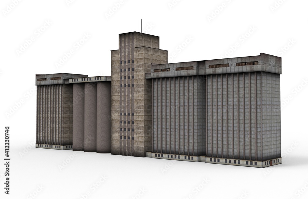 Old elevator render on a white background. 3D rendering Stock ...