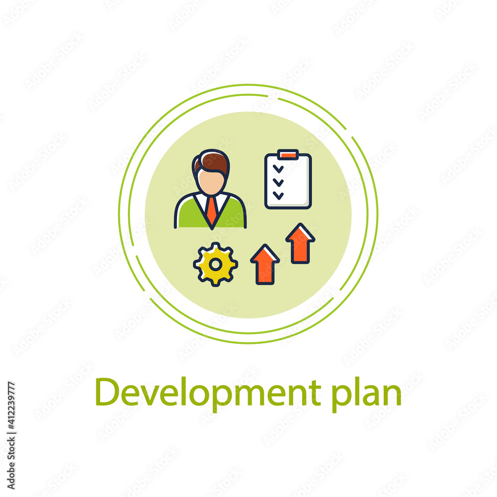 Personal development plan concept line icon. Personal growth concept ...