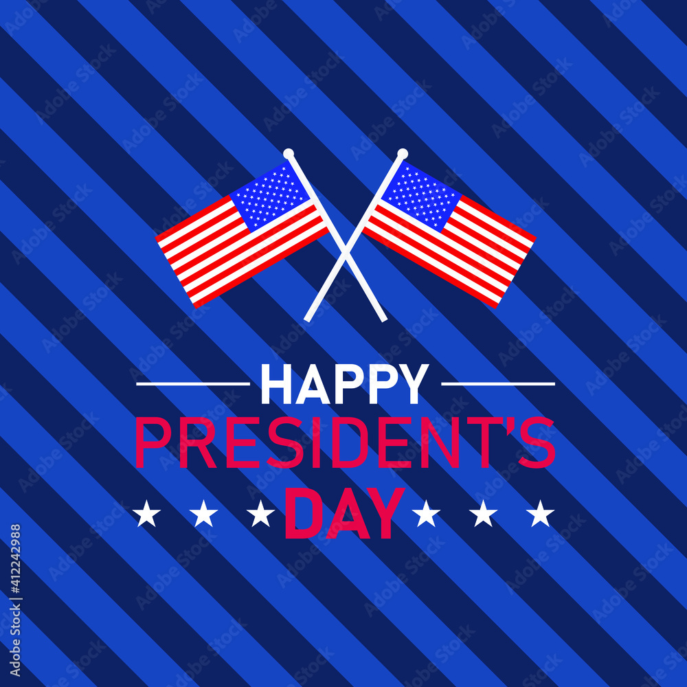 poster hari presiden dengan desain hari kemerdekaan desain warna biru ...