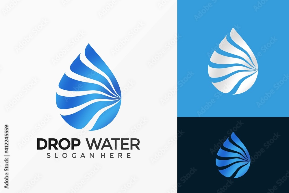 Pure Drop Water Logo Design. Creative Idea logos designs Vector ...