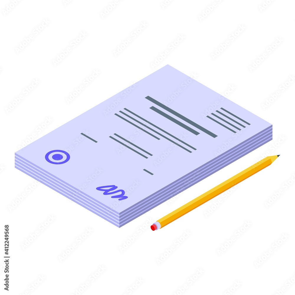 Degree thesis icon. Isometric of degree thesis vector icon for web ...