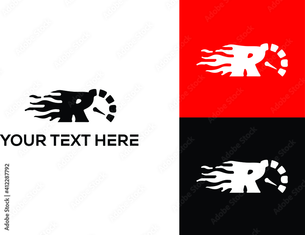 Racing logo with the letter r Free Vector. R Letter logo. race r logo ...