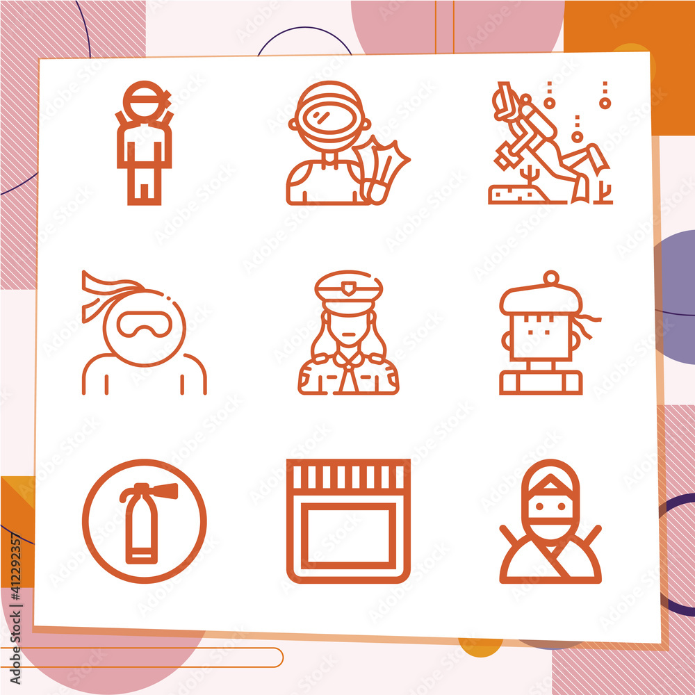 Simple set of 9 icons related to infiltration Stock Vector | Adobe Stock