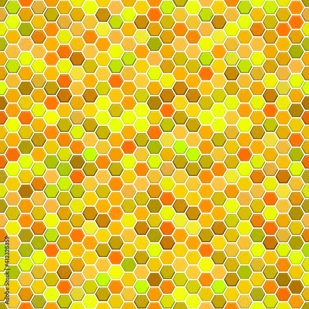 Seamless random honeycomb mosaic. Hexagon tiles background. Follow ...