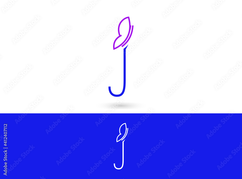 Letter J butterfly logo design. Vector combination of animals and ...