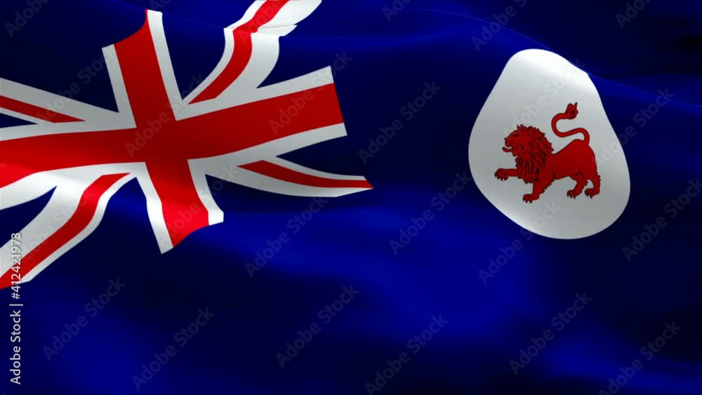 Vidéo Stock Tasmania state flag waving in wind video footage Full HD ...