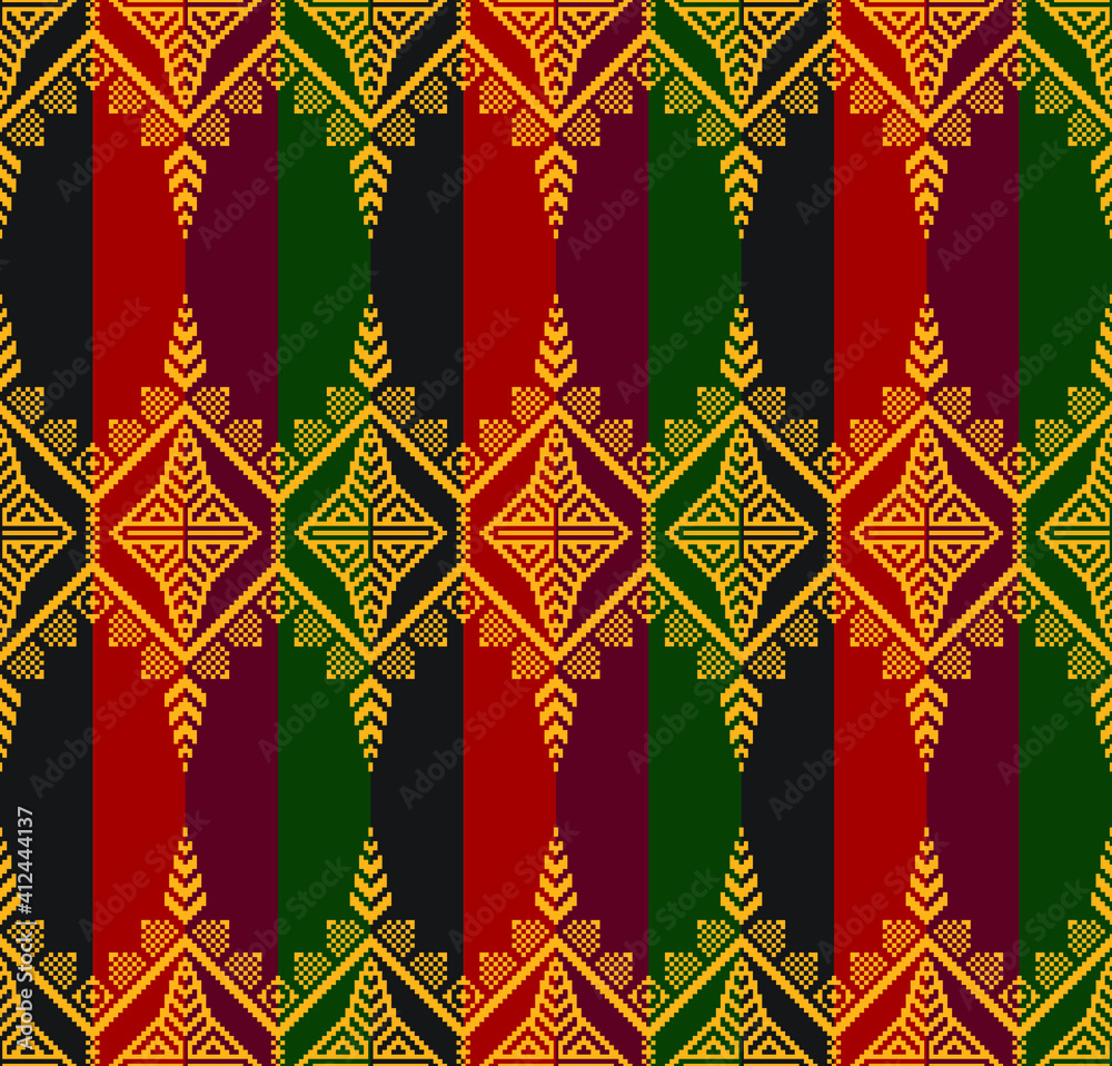 Seamless Ethnic Filipino Inaul Pattern Stock Vector | Adobe Stock