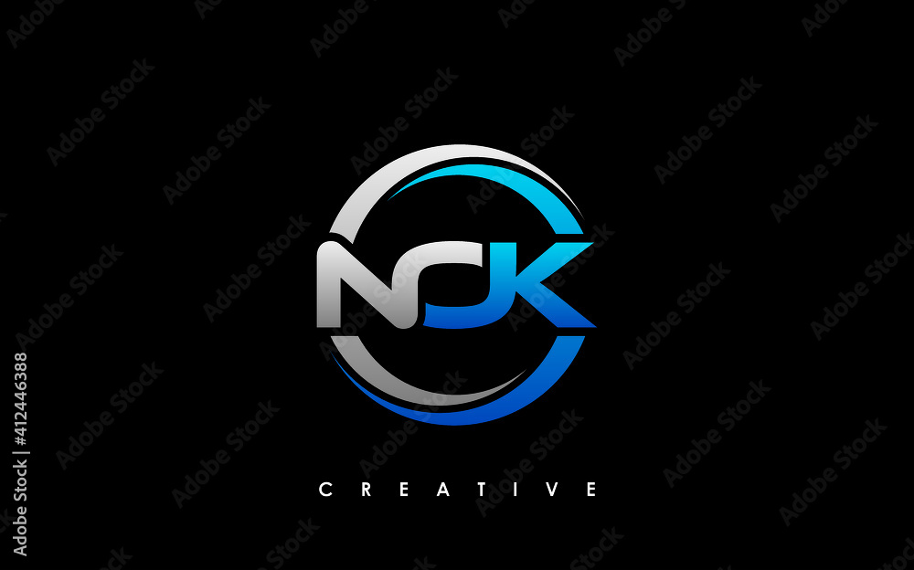 NOK Letter Initial Logo Design Template Vector Illustration Stock ...