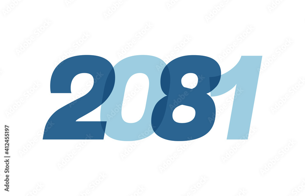 Happy New Year 2081 Text Design. 2081 Number logo design for Brochure ...