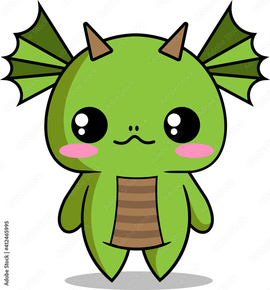 Cute sea monster. Vector illustration Stock Vector | Adobe Stock