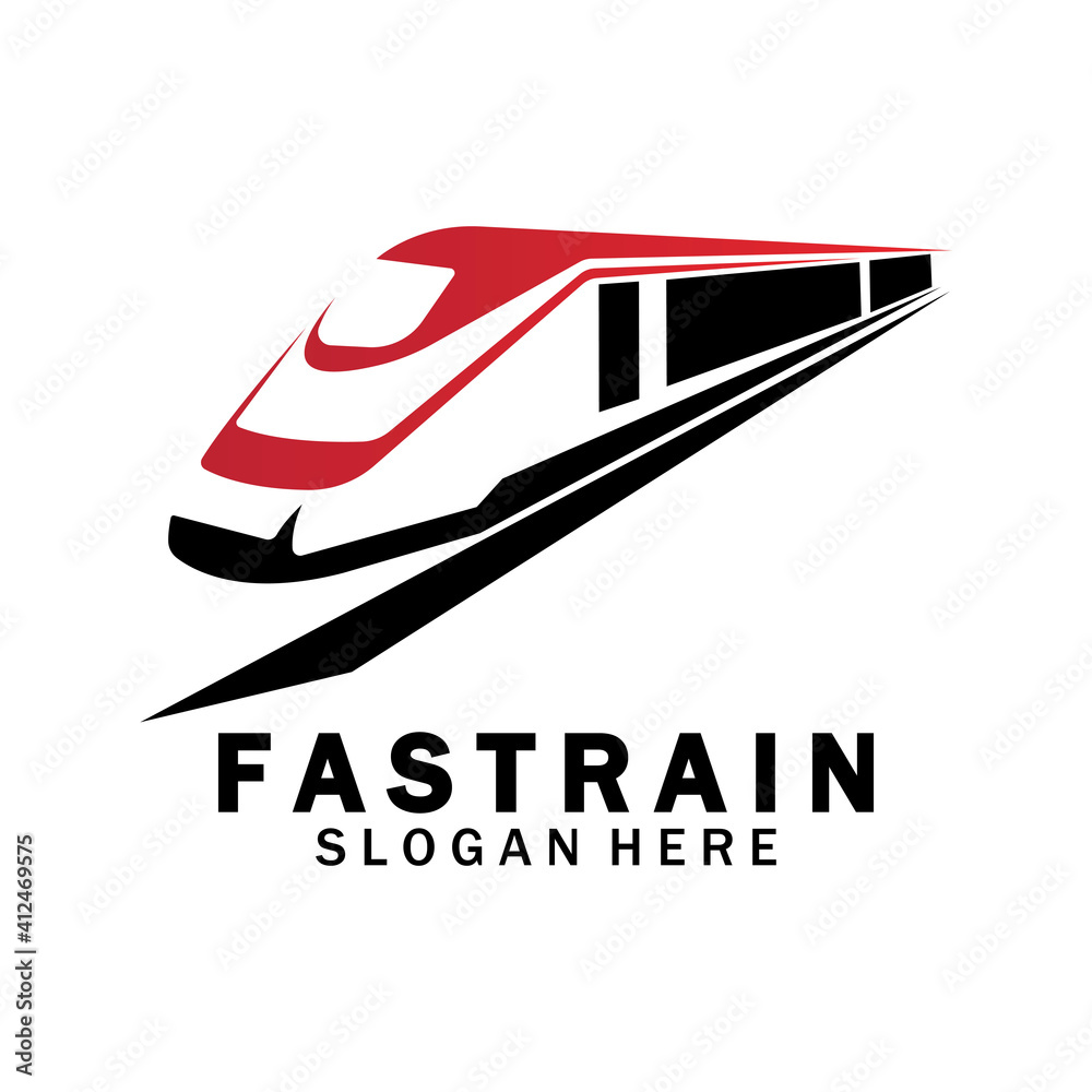 Train logo vector illustration design.fast train logo.High speed train ...