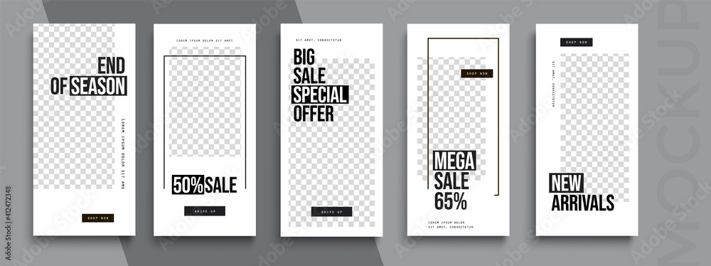 Set Sale poster template. Easy to adapt to brochure, annual report ...