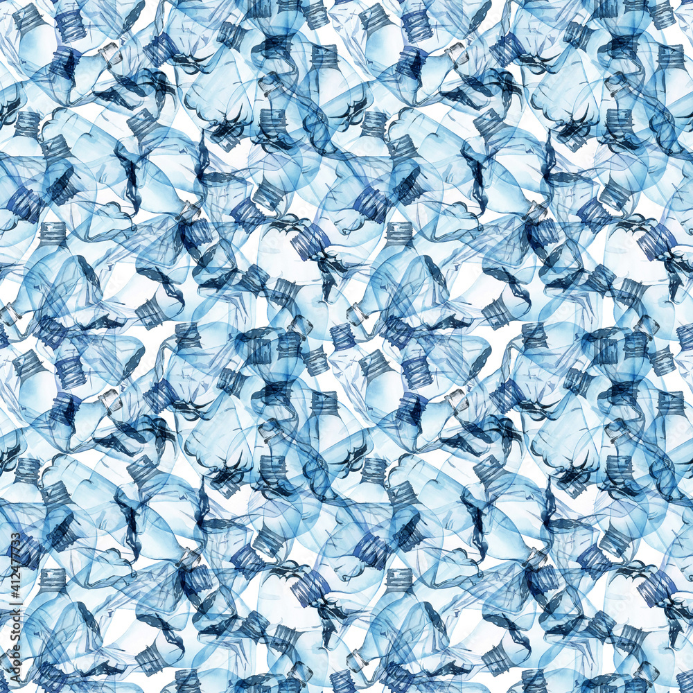 Watercolor plastic patterns. Save the ocean, earth day background ...