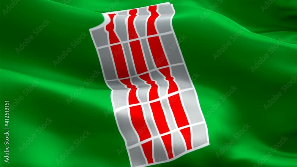 Umbro flag Motion Loop video waving in wind. Realistic Umbria Flag ...