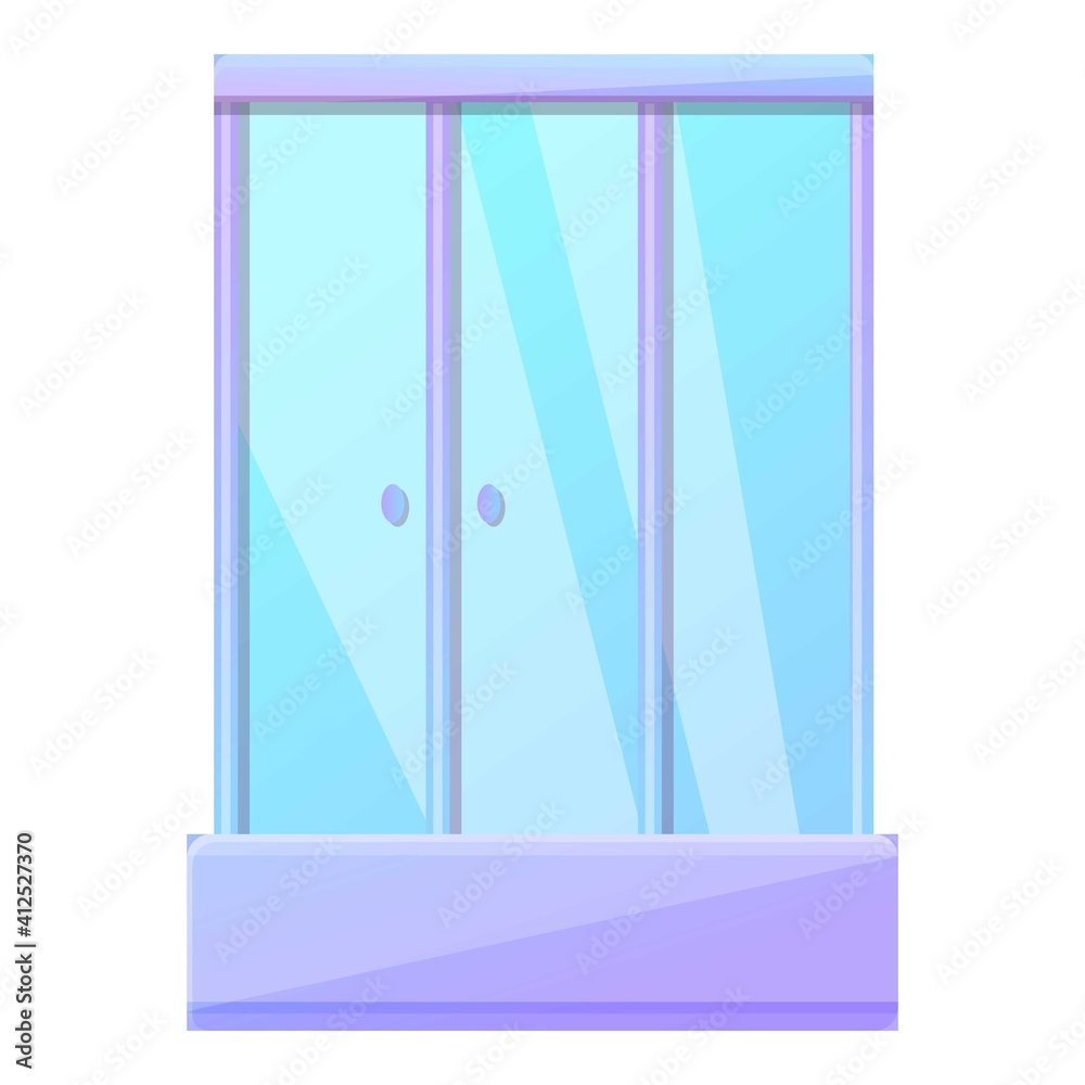 Room shower stall icon. Cartoon of room shower stall vector icon for ...