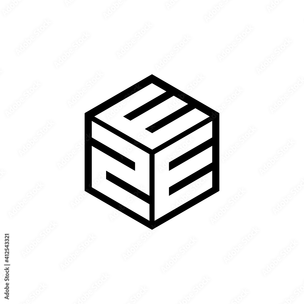 ZEE letter logo design with white background in illustrator, cube logo ...