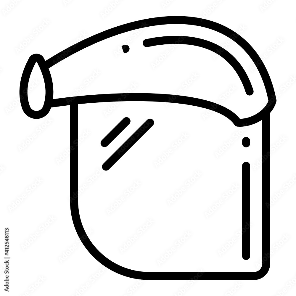 Surgical Face shields Concept, Wearable face Mask Vector Icon Design ...