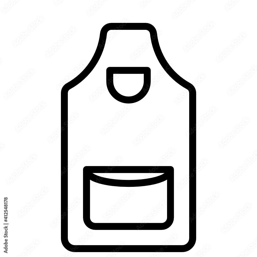 Medical Apron Concept Vector line Icon Design, Personal protective ...