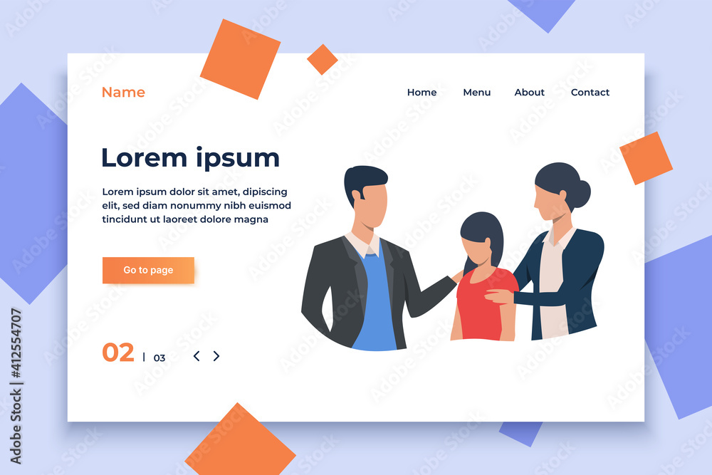 Parents supporting daughter. Relationship, support, portrait concept ...