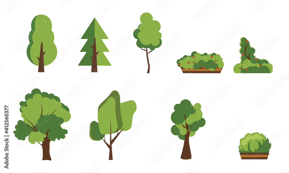 Collection of trees | Each tree in grouped and placed in different ...